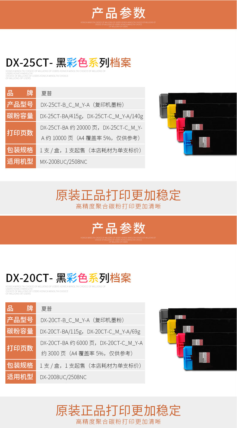 夏普/SHARP DX-2508NC/2008UC DX-25CT-MA 彩色复印机原装墨粉盒（红粉色） - 兆纬商城