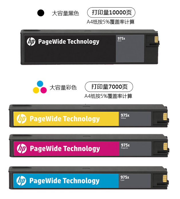 惠普/HP L0S09AA 墨盒 975X黑色 适用页宽打印机577dw/577z/477dwMFP 552dw 452dw - 兆纬商城