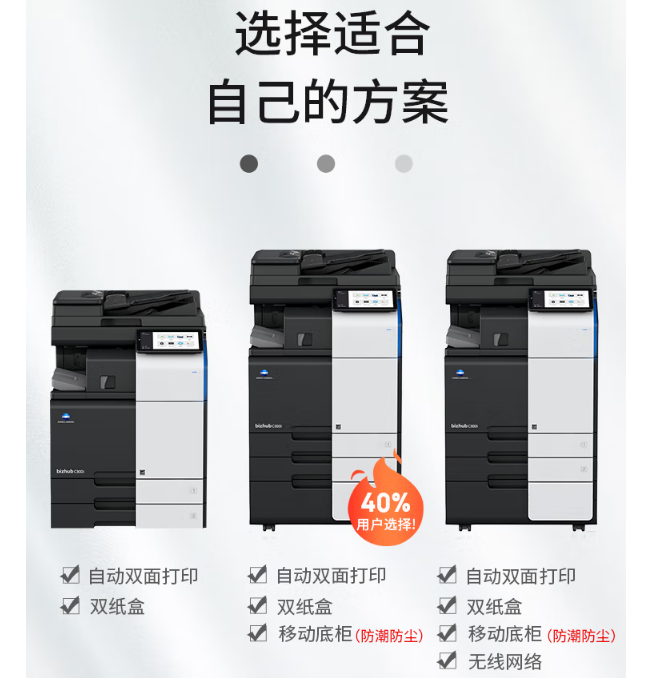 彩色激光复印机 柯尼卡美能达/KONICAMINOLTA bizhub C300i 彩色 双纸盒 - 兆纬商城
