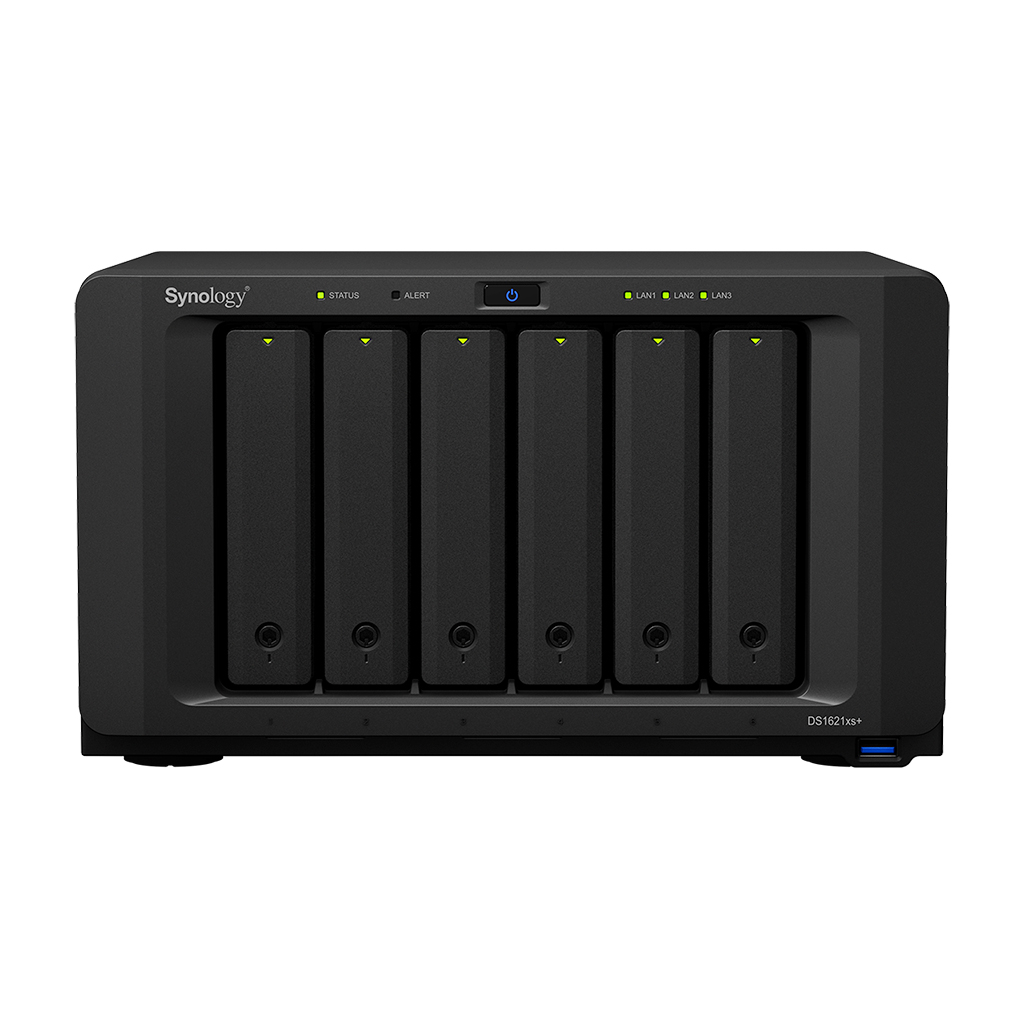 群晖/synology DS1621xs+ NAS网络磁盘阵列存储 6-16盘位（含16T硬盘6个） - 兆纬商城